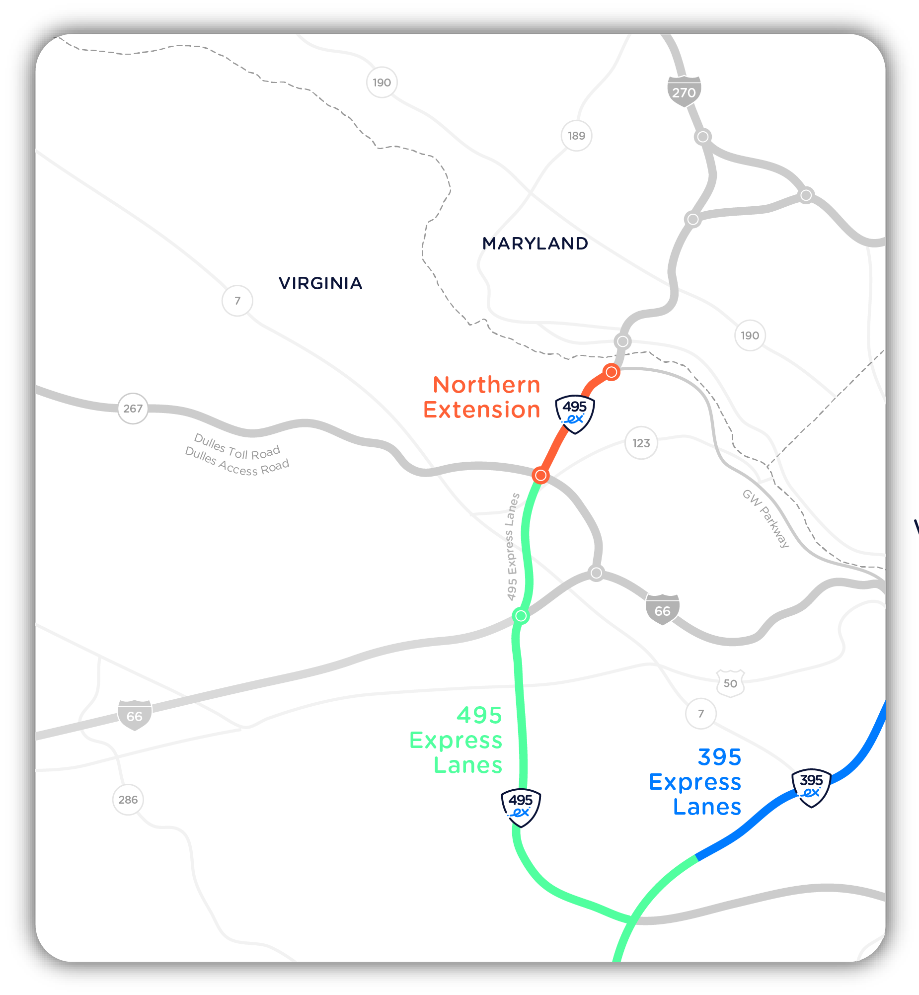 495 Express Lanes Northern Extension NEXT Express Lanes